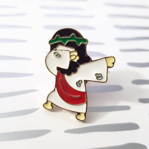 Jewelry | Jesus Dabbing For Your Sins Pin Badge Brooch | Poshmark